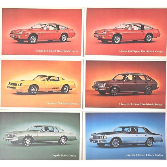 Office | 1979 Chevrolet Postcards Monza 22 Coupe Camaro Z28 Chevette ...